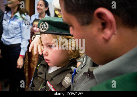 Jerusalem, Israel. 25th February 2013. Children of policemen, in Purim ...