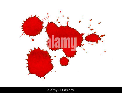 red ink splashes Stock Photo - Alamy