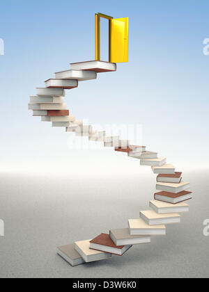door, golden, stair, book, success, gold, study, education, model ...