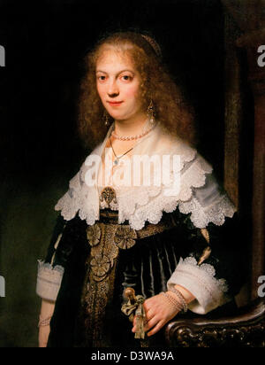 Portrait Maria Trip Rembrandt Harmensz. van Rijn 1639 Dutch Netherlands ...
