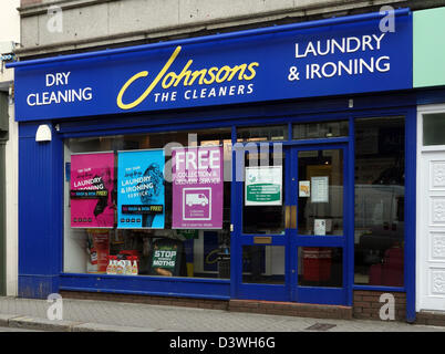 Johnsons the cleaners dry cleaning shop, UK Stock Photo - Alamy