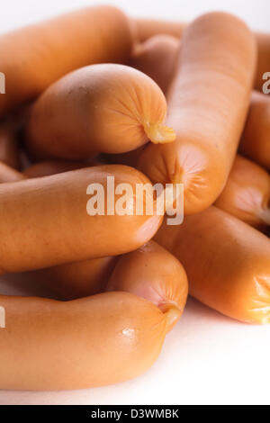 A heap of raw Vienna sausages close up Stock Photo - Alamy