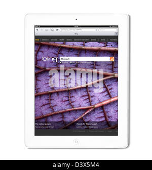 Bing search viewed on a 4th generation iPad Stock Photo - Alamy