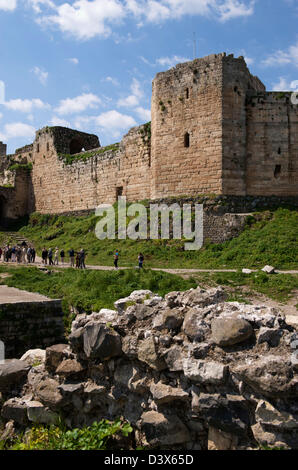 Syria Arab Republic. Krak des Chevaliers. Crusader castle, under ...