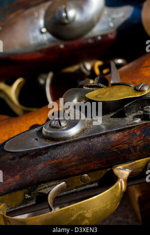 Antique muzzleloaders on display Stock Photo - Alamy