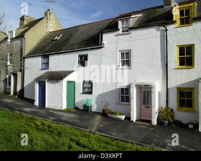 Row of Portland stone terraced houses Stock Photo - Alamy