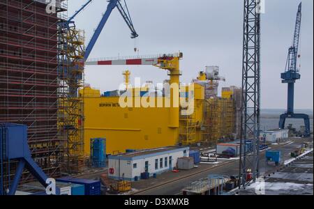 The offshore platform BorWin beta is pictured at the Nordic Yards ...
