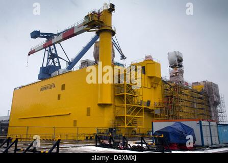 The offshore platform BorWin beta is pictured at the Nordic Yards ...