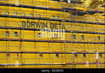 The offshore platform BorWin beta is pictured at the Nordic Yards ...