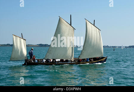Gig under sail (Bantry Bay Gig), "Mise en Seine", regatta, bay of ...