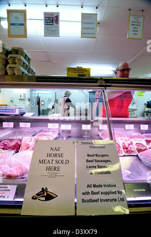 Aberdeen butcher Tommy Thomson declares his shop has no horse meat in ...
