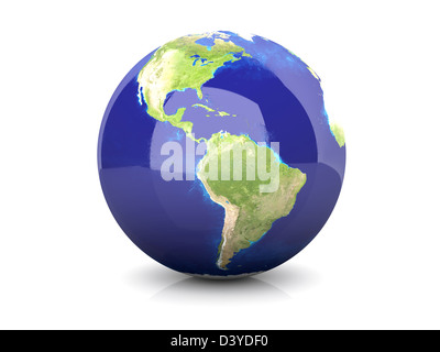 Argentina on blue digital planet Earth with network. Concept of ...