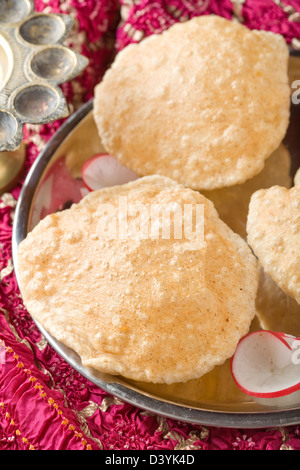 Indian food fried bread puri, India, Asia Stock Photo - Alamy