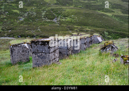 The Cowie Line anti-tank traps. Devil's Elbow, A93 road. Glenshee ...