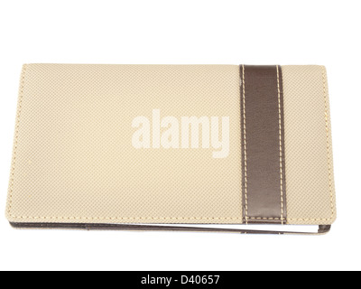 Light brown notebook cover isolated on white background Stock Photo - Alamy