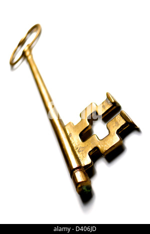 A large brass key Stock Photo: 20716624 - Alamy