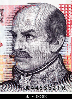 20 Kuna banknote, Josip Jelacic and castle of Count Eltz in Vukovar ...
