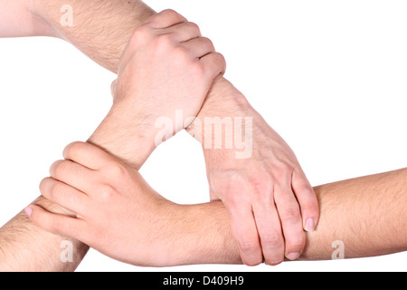 Human Hands building a closed circle Stock Photo - Alamy