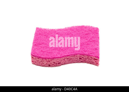 Pink sponge isolated on white background Stock Photo - Alamy