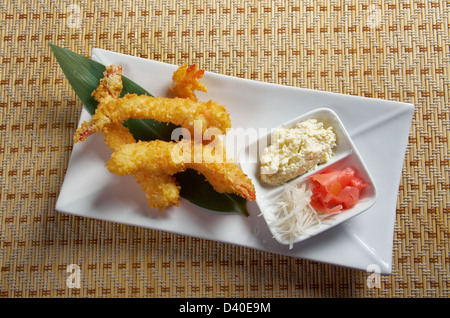 prawn Ebi tempura bowl, japanese food Stock Photo - Alamy