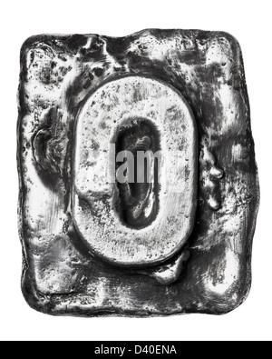 Metal number zero Stock Photo - Alamy