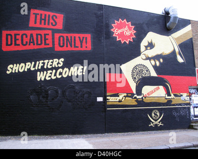 Humorous graffiti on wall in Shoreditch London Stock Photo - Alamy