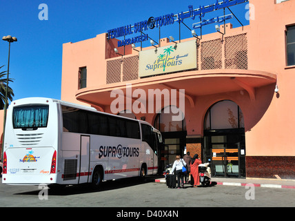 Supratours bus, Marrakech (Marrakesh), Morocco, North Africa, Africa ...