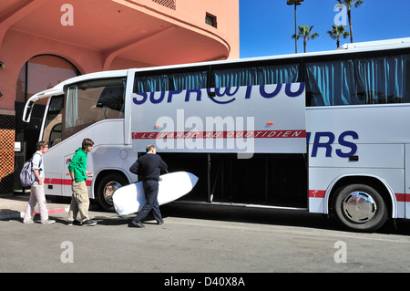 Supratours bus, Marrakech (Marrakesh), Morocco, North Africa, Africa ...