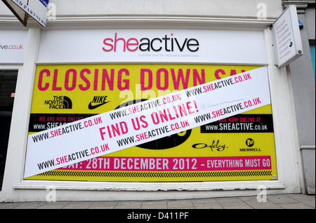The Sheactive store in North Street Brighton which has closed down and become an online shop UK ...