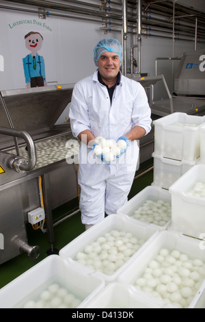 Mozzarella Maker Laverstoke Farm Stock Photo - Alamy