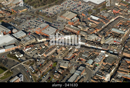 aerial view of Pontefract, West Yorkshire Stock Photo - Alamy