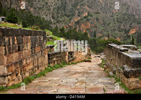 The Sacred Way at Ancient Delphi Stock Photo - Alamy