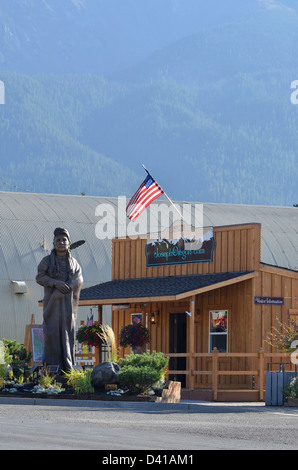 Bronze statue of Chief Joseph, by Georgia Bunn, on Main Street in ...