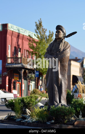 Bronze statue of Chief Joseph, by Georgia Bunn, on Main Street in ...
