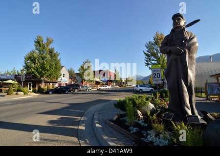 Bronze statue of Chief Joseph, by Georgia Bunn, on Main Street in ...