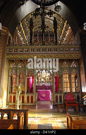 The main altar and rood screen at church of St Giles Cheadle Staffs ...