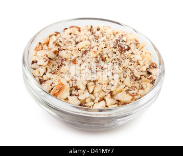A bowl of walnuts on a white background Stock Photo - Alamy