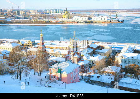 November view snow Nizhny Novgorod Kremlin Russia Stock Photo - Alamy