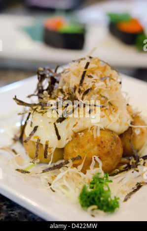 takoyaki octopus balls japanese food Stock Photo - Alamy