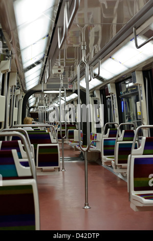Paris Metro train interior Stock Photo - Alamy
