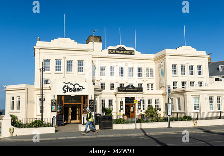 The Great Western Hotel and the Steam Bar in Newquay Town centre in ...