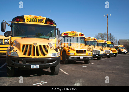 A lot of school buses in a parking Stock Photo: 25878757 - Alamy