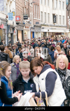 york uk high street busy shoppers shopping retail retailer sale sales ...
