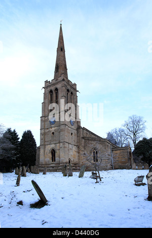 St Nicholas church, Bulwick village, Northamptonshire, England, UK ...