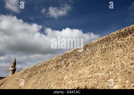 A part of a castle late at Nicosia with palms Stock Photo - Alamy