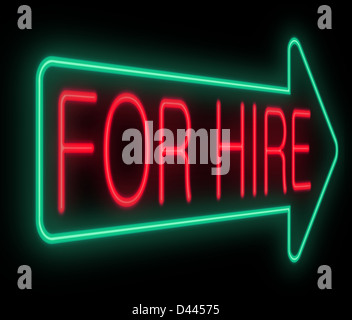 We Are Hiring Neon Sign Illustration on a dark background Stock Photo ...