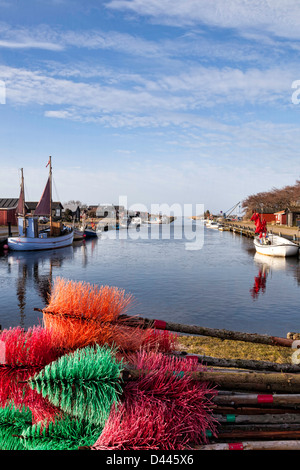 Stauning harbor in the western part of Denmark near Ringkobing fjord ...