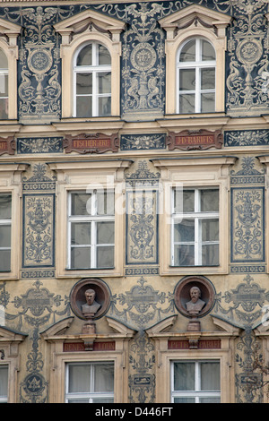 Windows and building facade, Old Town Square, Prague Stock Photo - Alamy