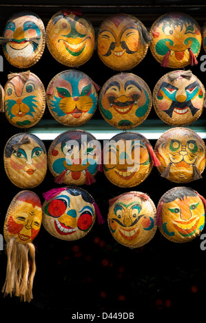 hand painted Cultural Masks made after the theatrical characters of the ...