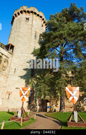 Guys Tower from the Central Courtyard Warwick Castle Warwickshire UK ...
